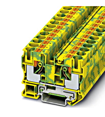 Stezaljka (klema) za uzemljenje modularnaPT 10-PE
Push-in connection, 0.5 mm² - 16 mm², AWG: 20 - 6, width: 10.2 mm, height: 49.5 mm, green-yellow, NS 35/7.5, NS 35/15