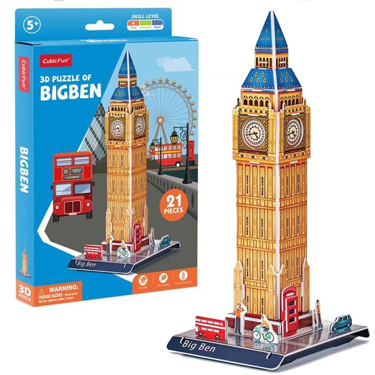CubicFun 3D Puzzle Big Ben 21pcs W3196H/CBF231965