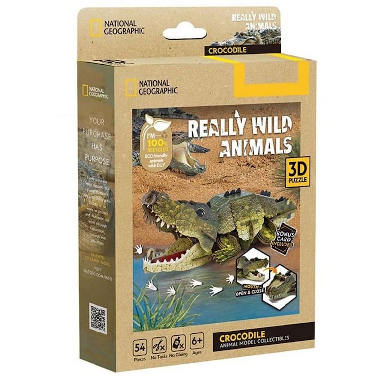 CubicFun 3D Puzzle Crocodile 54pcs DS1182H/CBF211820