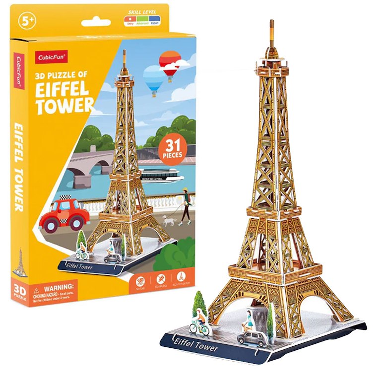 CubicFun 3D Puzzle Eiffel Tower 31pcs W3195H/CBF231958