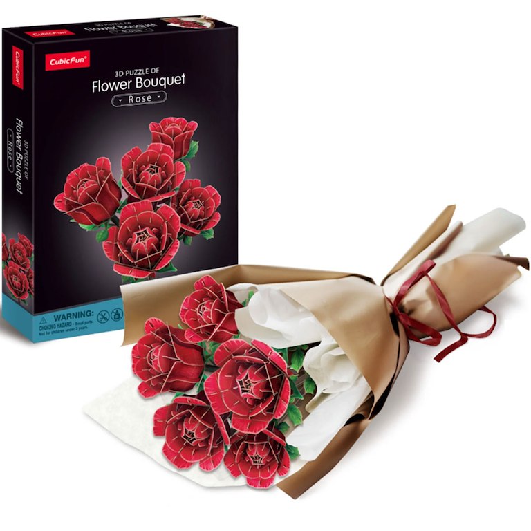 CubicFun 3D Puzzle Flower Bouquet Rose P865H CBF208653