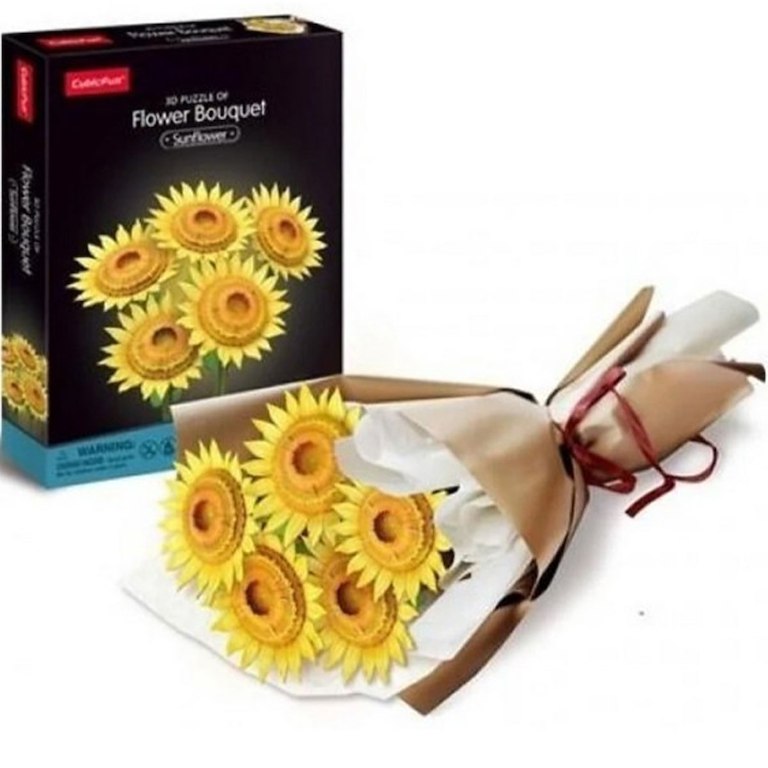 CubicFun 3D Puzzle Flower Bouquet Sunflower P866H CBF208660