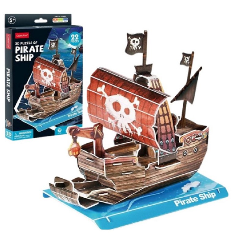 CubicFun 3D Puzzle Pirate Ship 22pcs W3121H/CBF231996