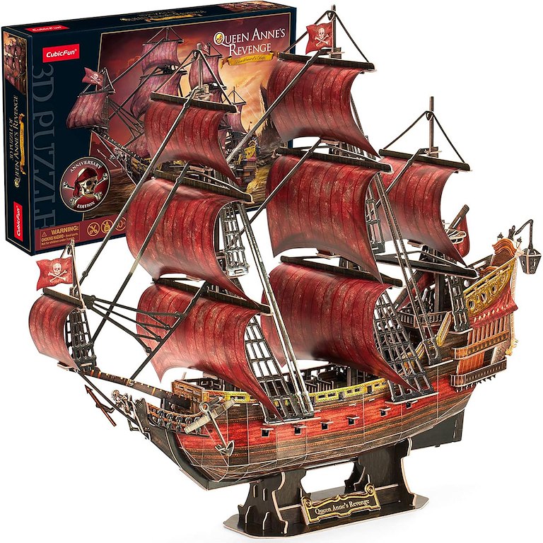 CubicFun 3D Puzzle Queen Annes Revenge Anniversary Red Edition T4040H CBF240400