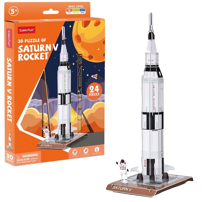 CubicFun 3D Puzzle Saturn V Rocket 24pcs W3198H/CBF231989