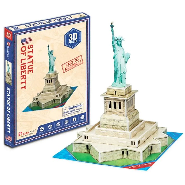 CubicFun 3D Puzzle Statue Of Liberty 31pcs S3026H/CBF230265
