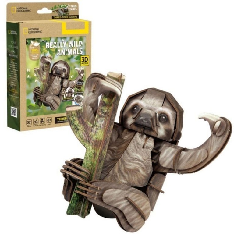 CubicFun 3D Puzzle Three-Toed Sloths 52pcs DS1175H/CBF211752
