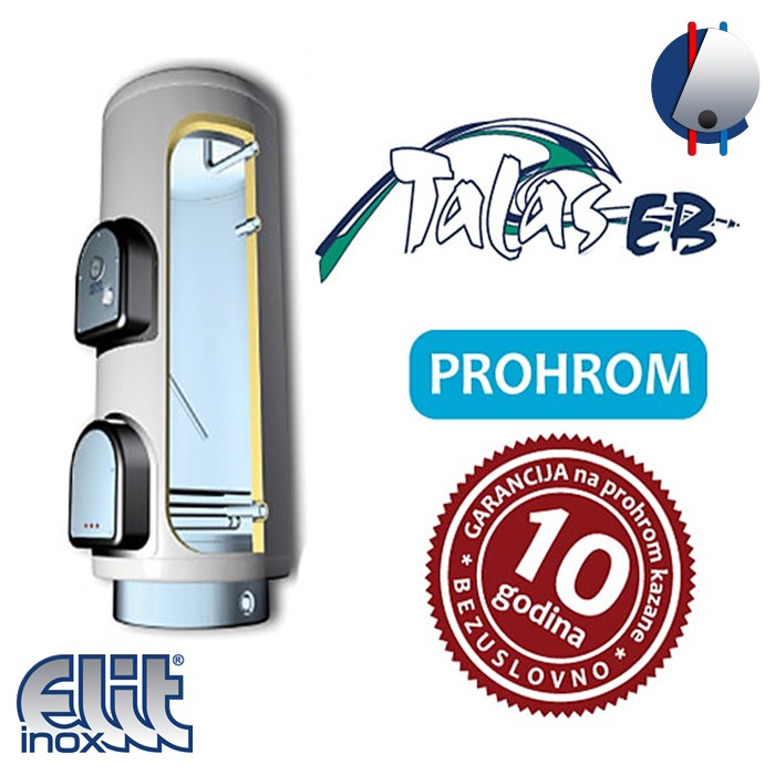 Bojler 200L podni Talas EB200 desni inox ELIT INOX