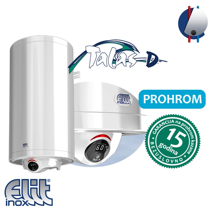 Bojler 80L Talas D-M80V sa digitalnim termostatom inox ELIT INOX
