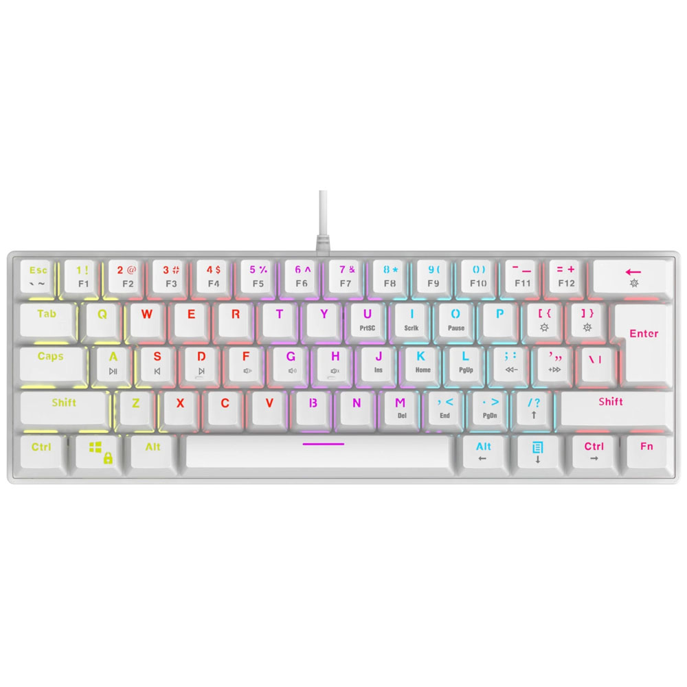 Rampage PLOWER K60 Gejmerska tastatura bela