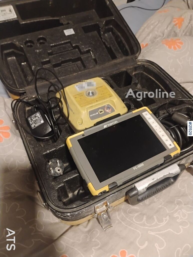 Topcon fc 5000 and hiper sr w/charger, case and pole GPS sistem za nivelisanje zemlje