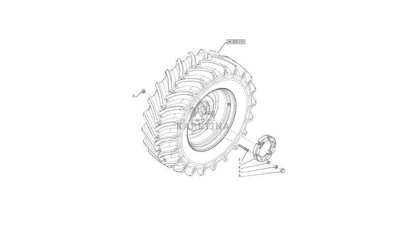 New Holland T6090 T6070 Obciąźnik koła 91kg 48043811 protivteža traktora