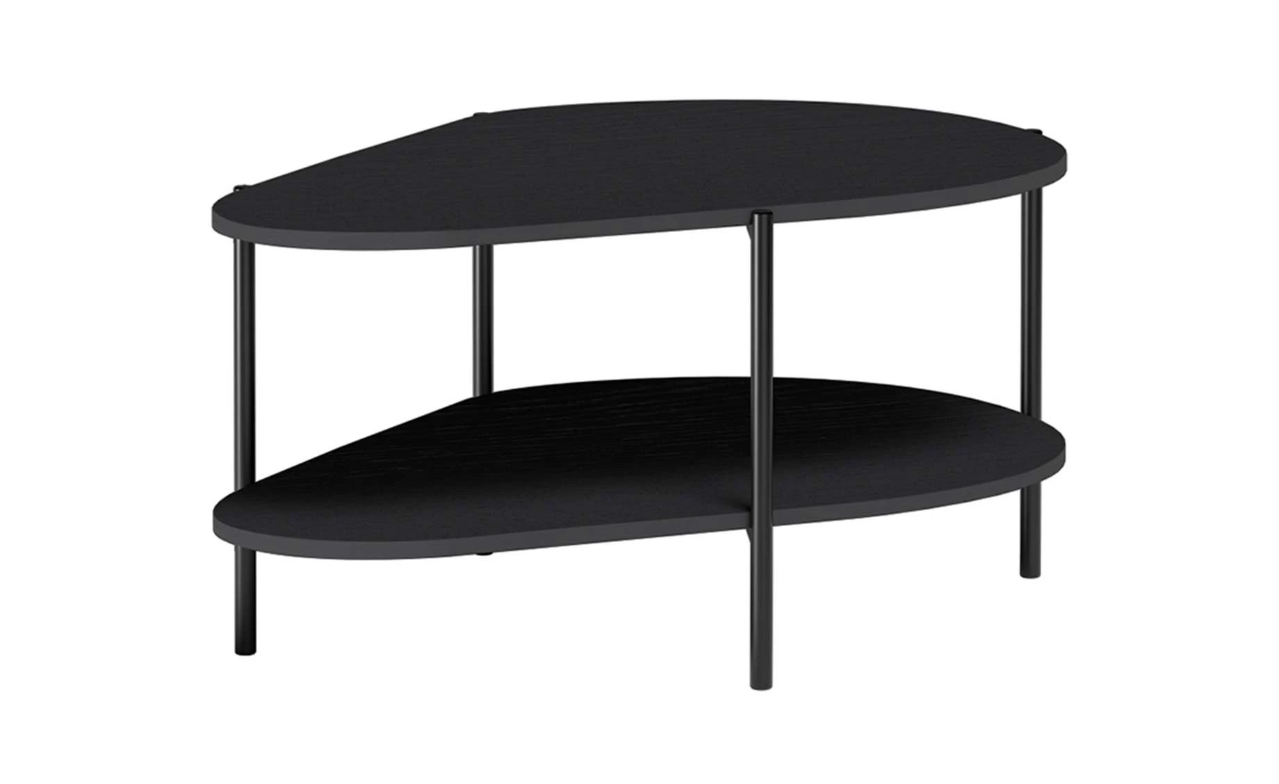 Malumi klub sto sa policom 90x65x45 cm crna