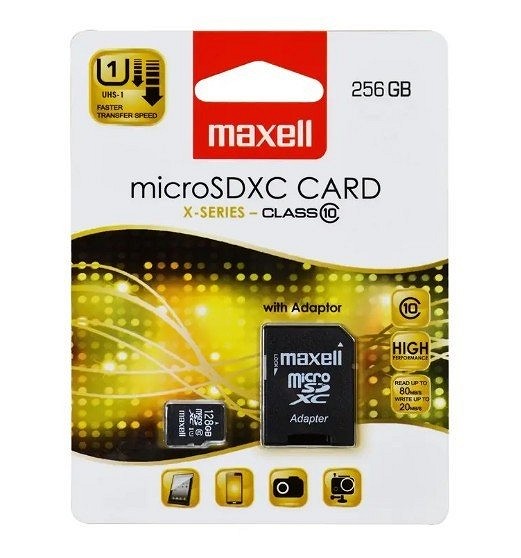 MAXELL MICRO SDXC 256GB CLASS 10 + ADAPTER UHS-1