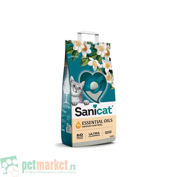Sanicat: Ultra grudvajući posip sa esencijalnim uljima Essential Oils Jasmine, 10 kg
