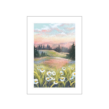 Čestitka - Meadow and Pines