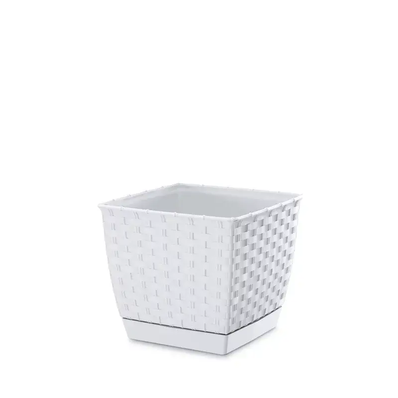 Prosperplast Saksija Ratolla Square K220, Bela