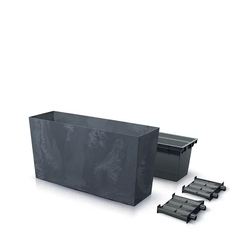 Prosperplast Saksija Urbi Case Middle Beton Effect C800Me, Antracit