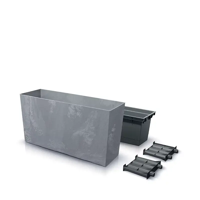 Prosperplast Saksija Urbi Case Middle Beton Effect C800Me, Tamnosiva
