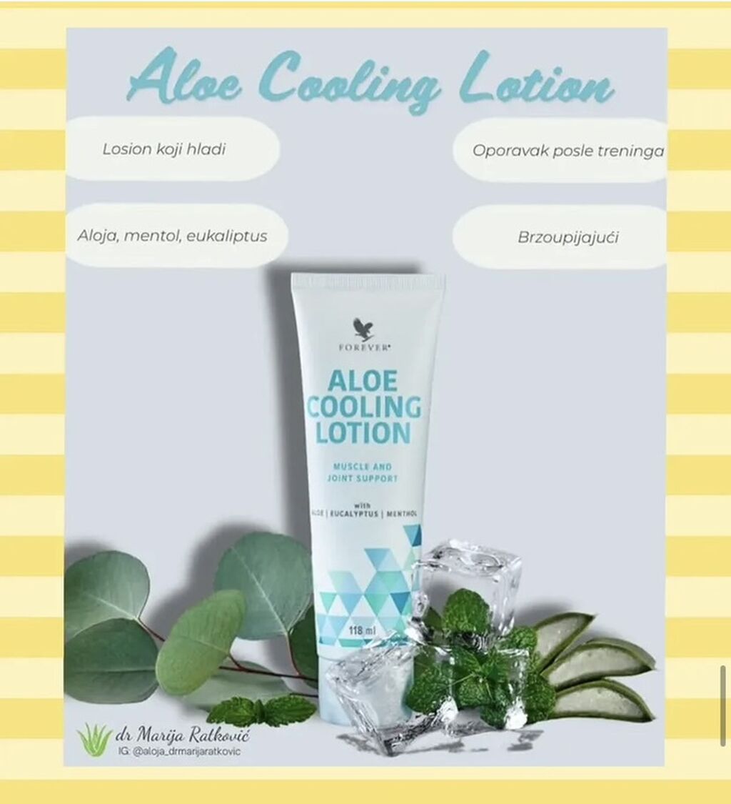 Aloe Cooling Lotion – gel-losion za podršku mišićima i zglobovima -