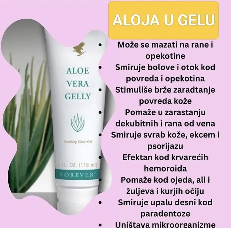 Forever Aloe Vera Gelly je gel za lokalnu primenu, formulisan da smiri