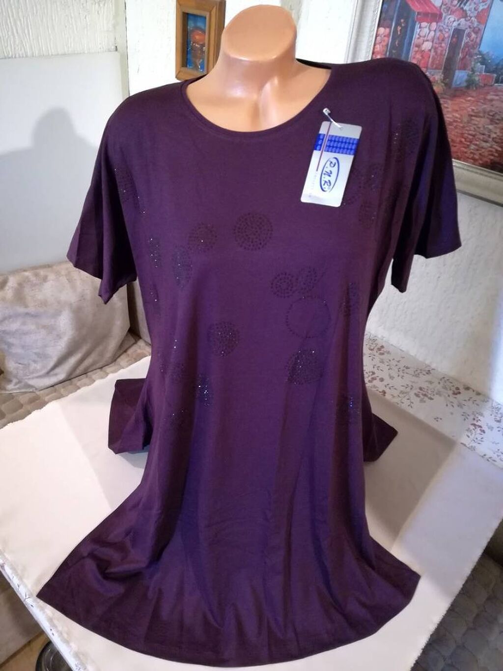 2XL, Viskoza, Jednobojni, bоја - Ljubičasta