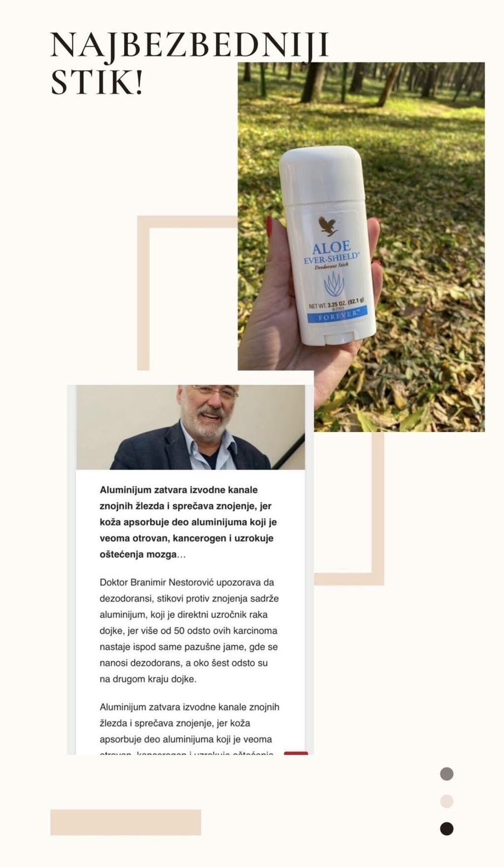    FOREVER ALOE DEZODORANS Zašto ga zovu najzdraviji dezodorans na