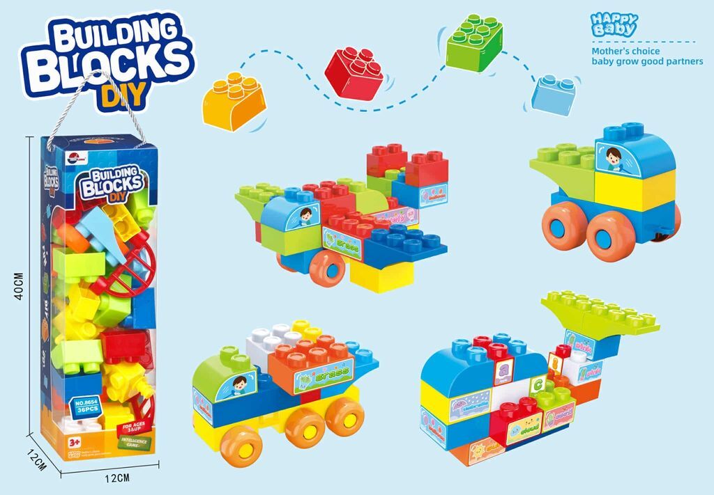 Building Blocks DIY – set kockica za mališane - Set od 36 delova u