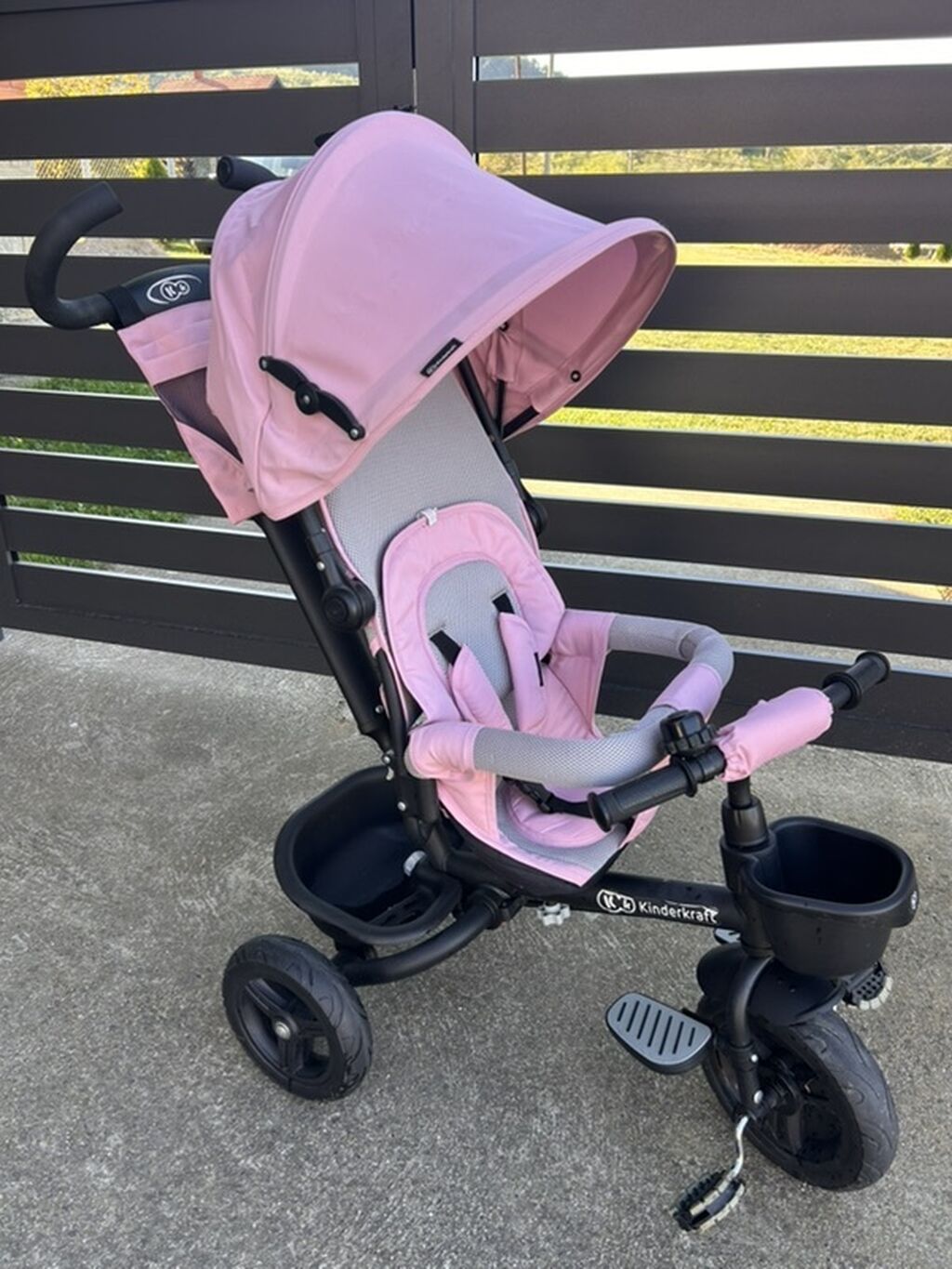 Kinderkraft 3-u-1 tricikl/kolica za decu – roze - Multifunkcionalni