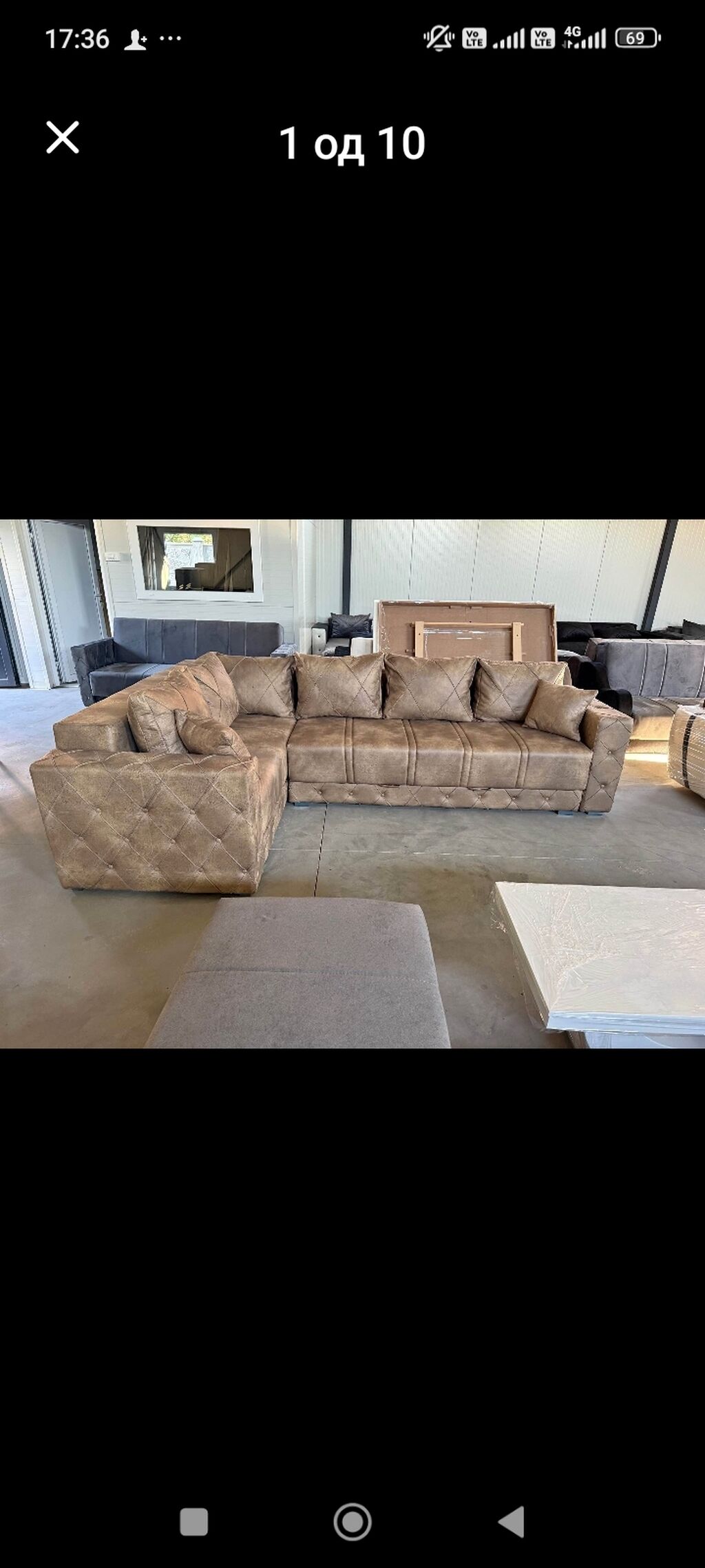 Ugaona garnitura – moderni L oblik - Prostrana ugaona sofa sa dubokim
