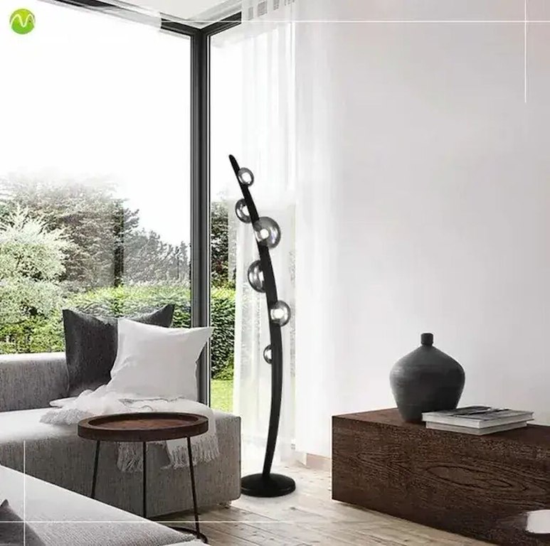 Podna lampa, bоја - Crna, Novo