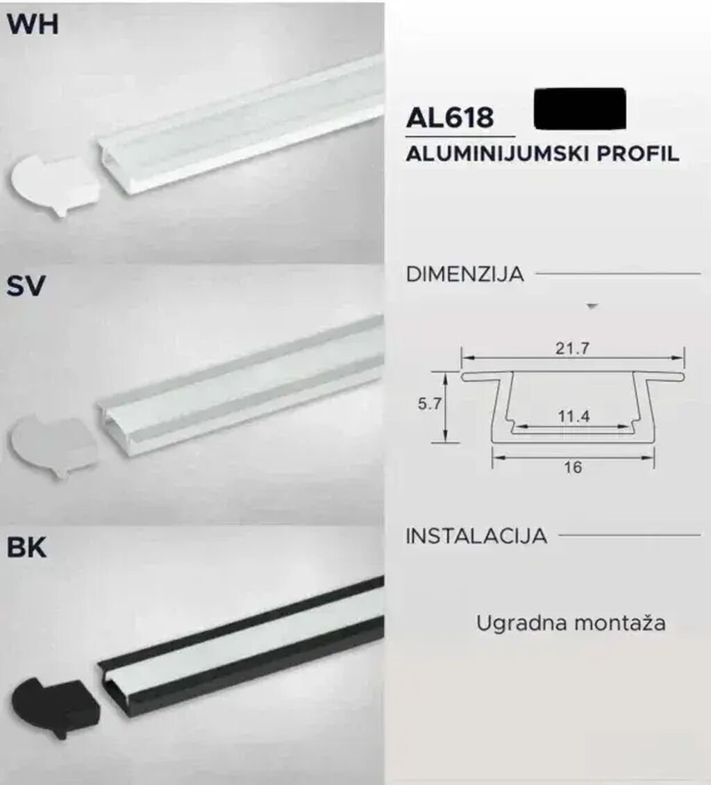 LED traka, bоја - Crna, Novo