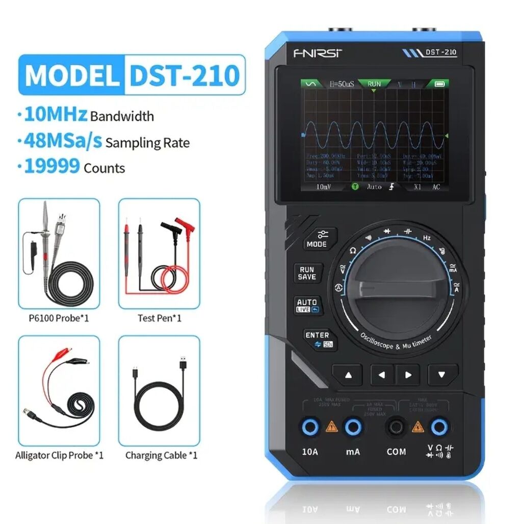 FNIRSI DST-210 Ručni osciloskop i digitalni multimetar i generator 3