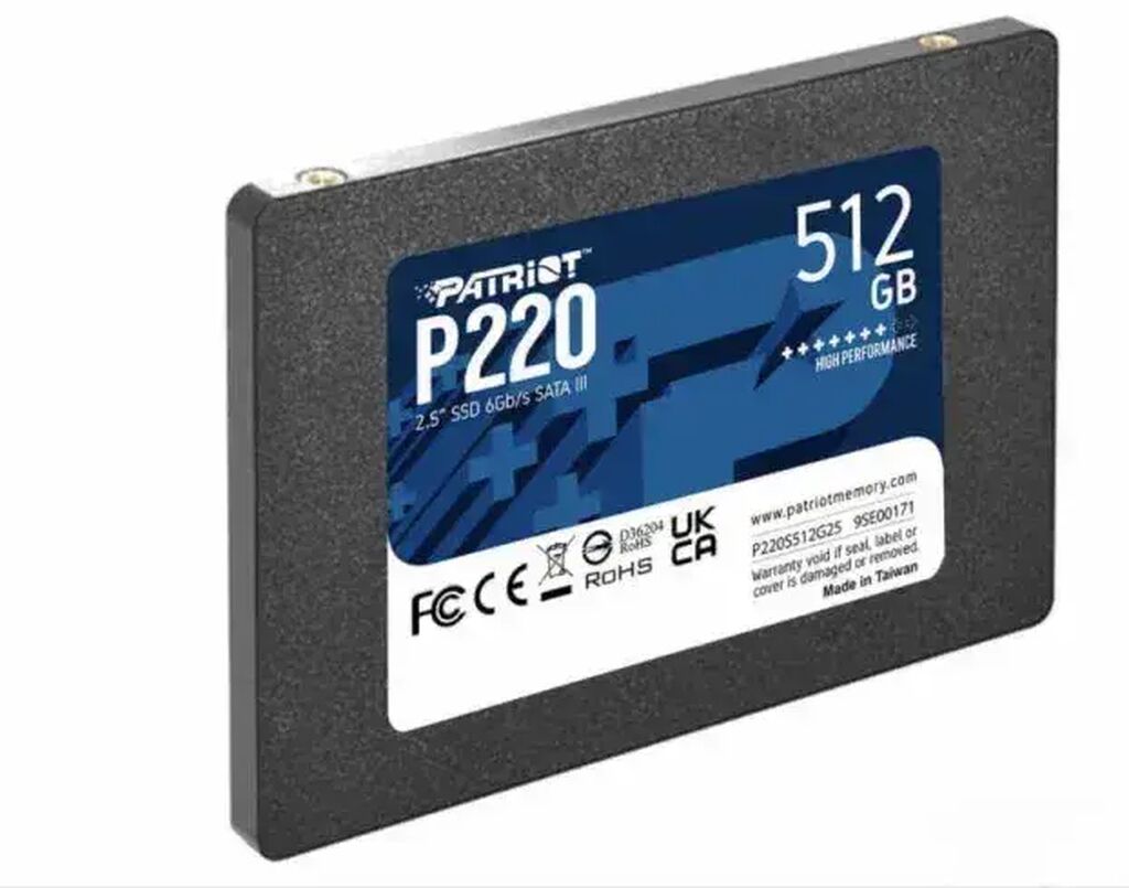 Proizvođač: Patriot Serija: P220 Format: 2.5" Kapacitet: 512 GB Brzina