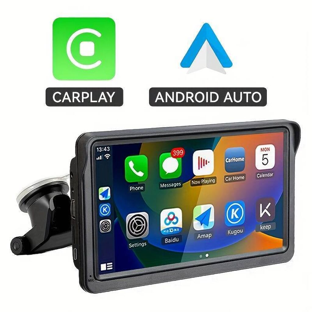 Multimedijalni auto displej sa bežičnim Apple CarPlay i Android Auto