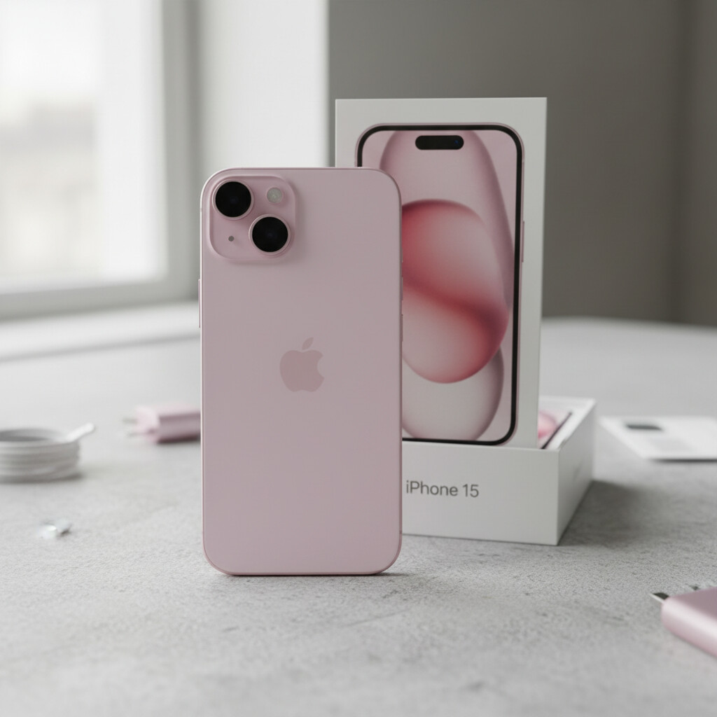 Apple iPhone iPhone 15, 128 GB, Roze, Face ID