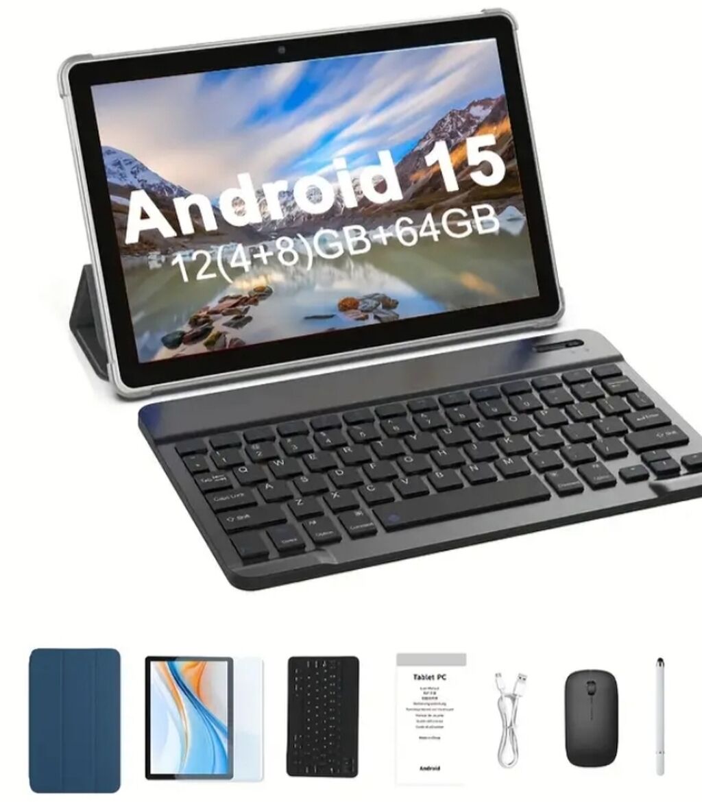 Android tablet 10.1" IPS FHD + set sa tastaturom i dodatnom