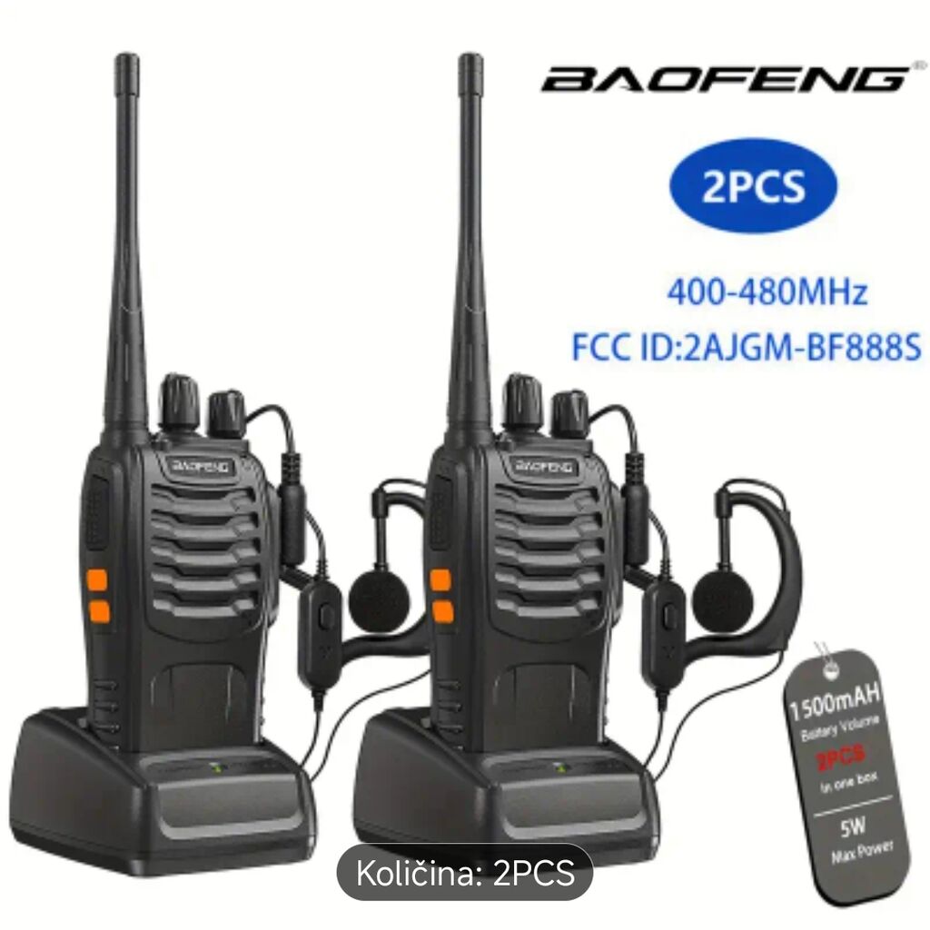 BAOFENG BF-888S – set od 2 PMR/UHF ručne radio stanice