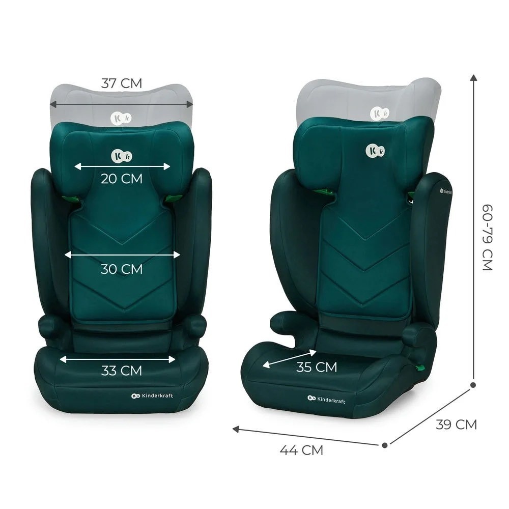 KINDERKRAFT AUTOSEDISTE I-SPARK I SIZE GREEN
