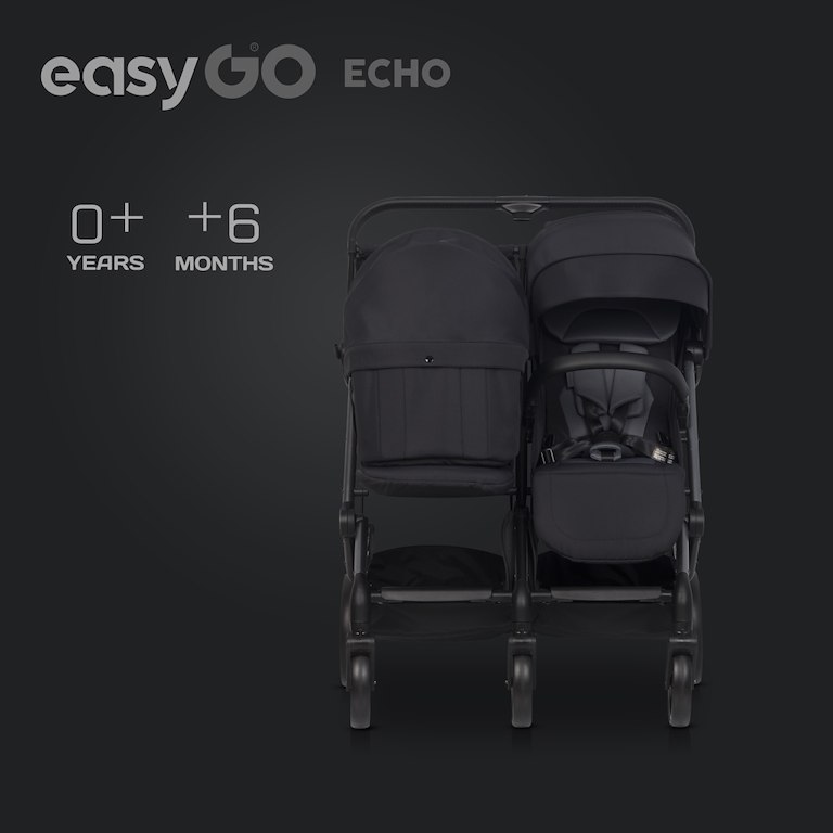 Eurocart easy go echo ebony black kolica za blizance