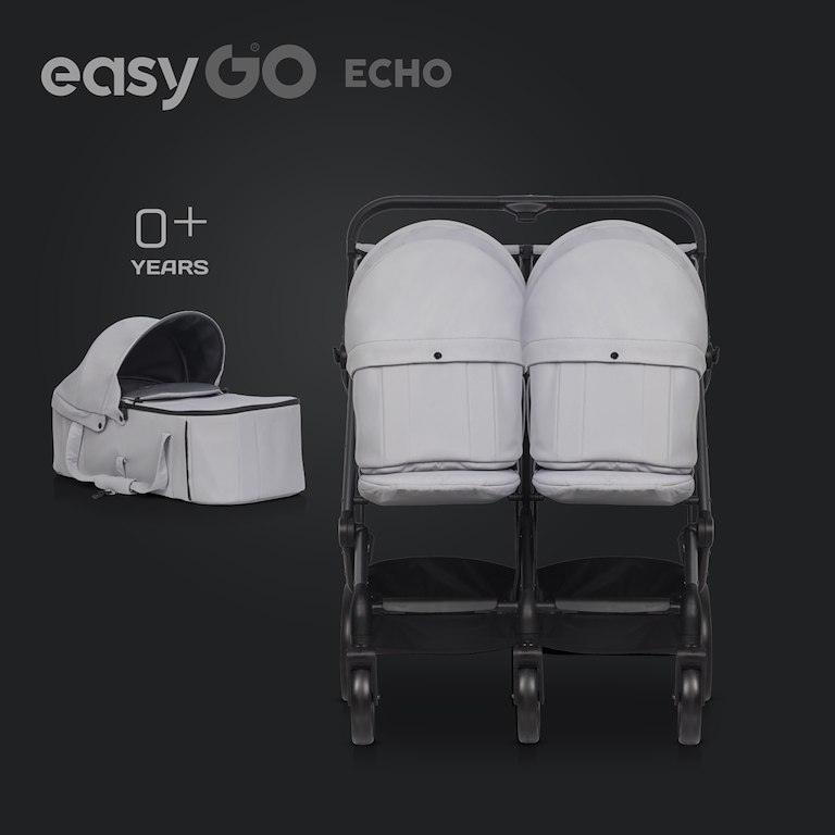 Eurocart easy go echo cloudy grey kolica za blizance