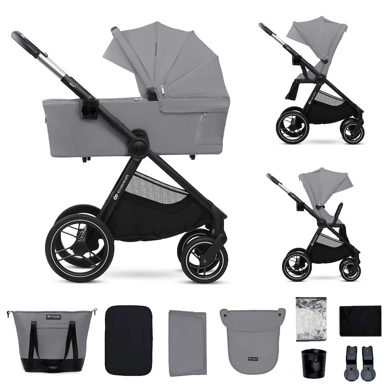 KINDERKRAFT KOLICA ZA BEBE 2U1 NEA 2 PLATINUM GREY
