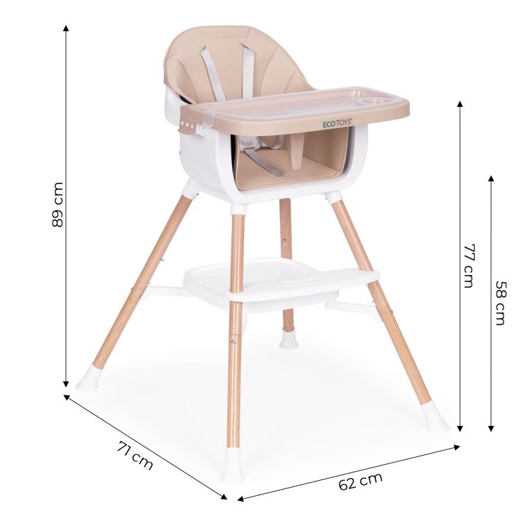 Hranilica za bebe 2u1 Beige ECOTOYS
