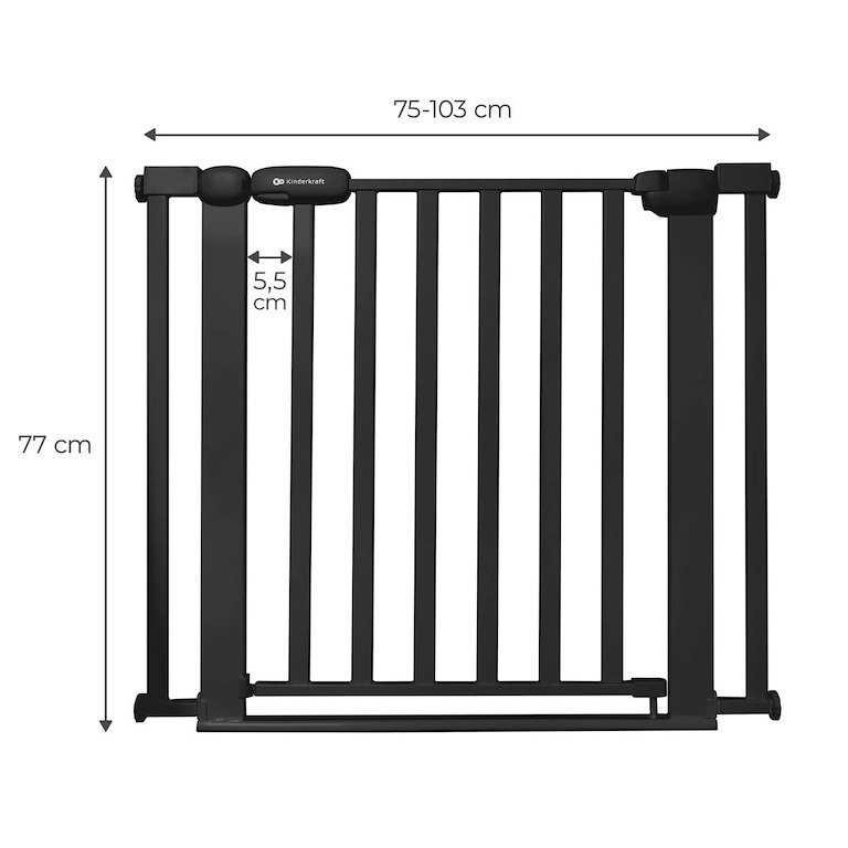 KINDERKRAFT ZAŠTITNA OGRADICA LOCK&GO BLACK