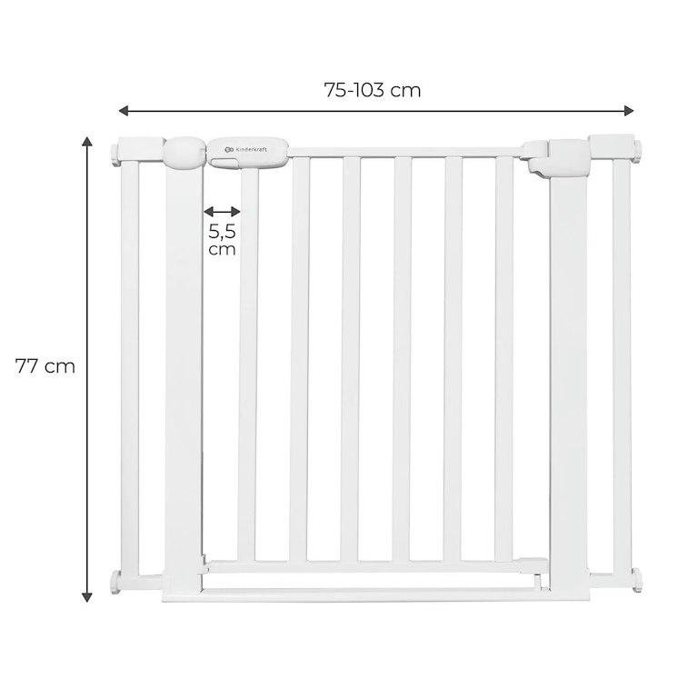 KINDERKRAFT ZAŠTITNA OGRADICA LOCK&GO WHITE