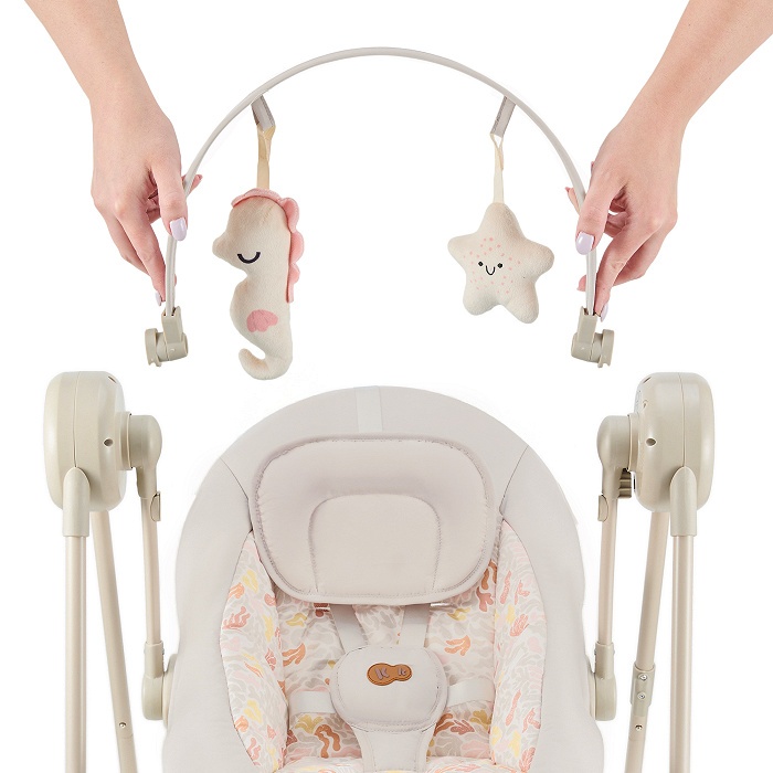 Kinderkraft stolica za ljuljanje SWINGEE beige