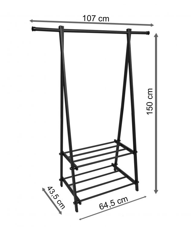 Čiviluk sa 2 police police