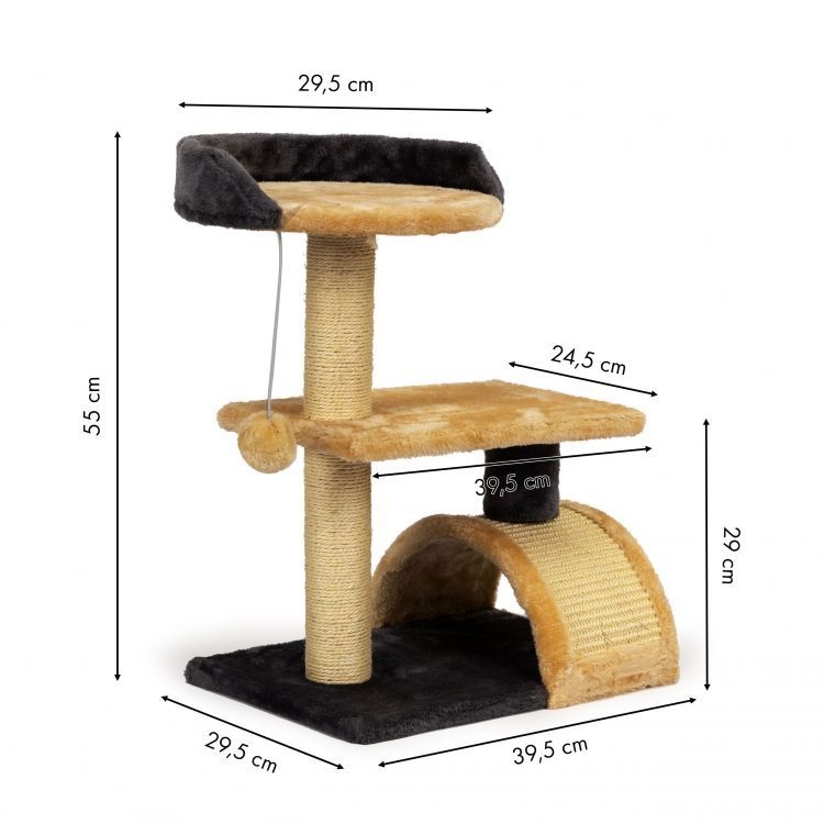 Češko za mačke sa visećom igračkom brown