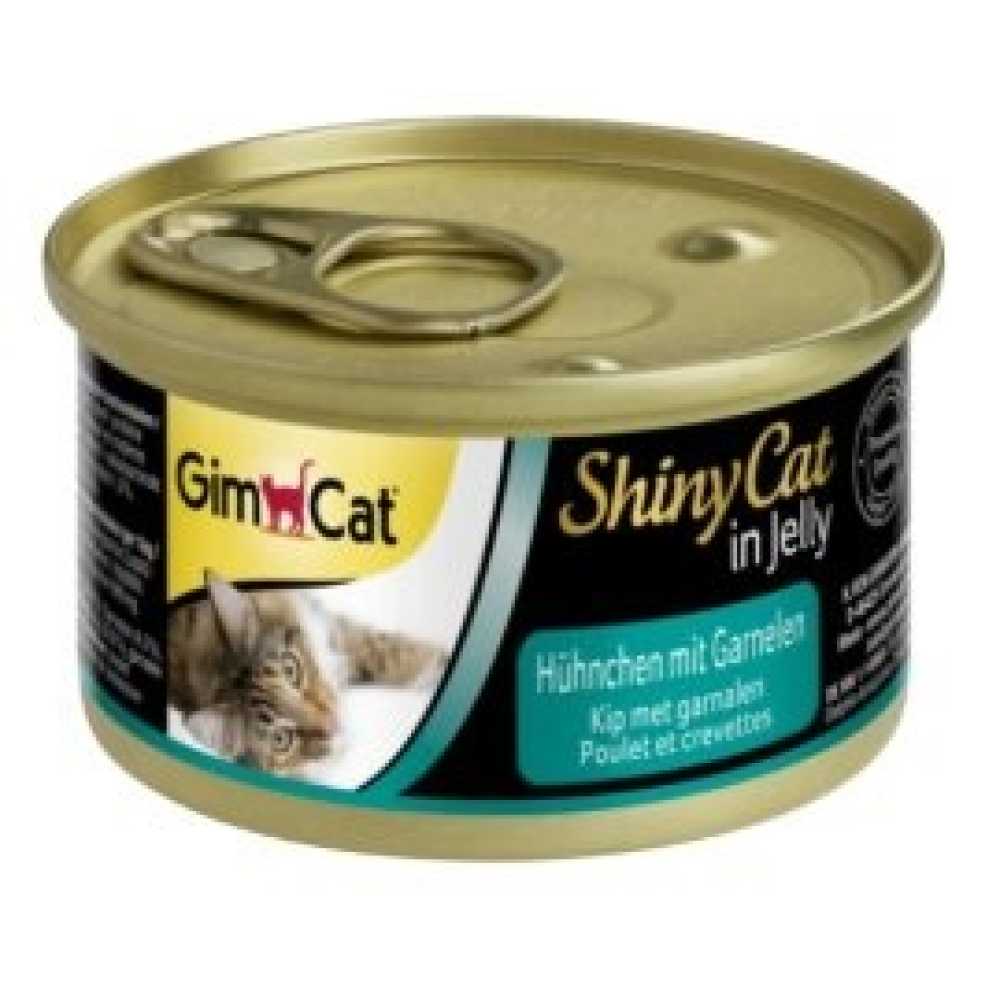 GimCat ShinyCat Jelly konzerva piletina i škampi 70g