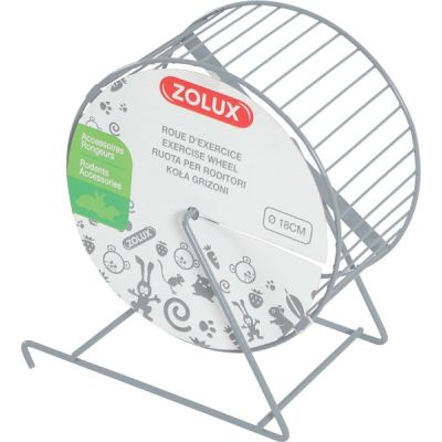 206755 Zolux Točak Metalni Za Glodare Sivi 18cm